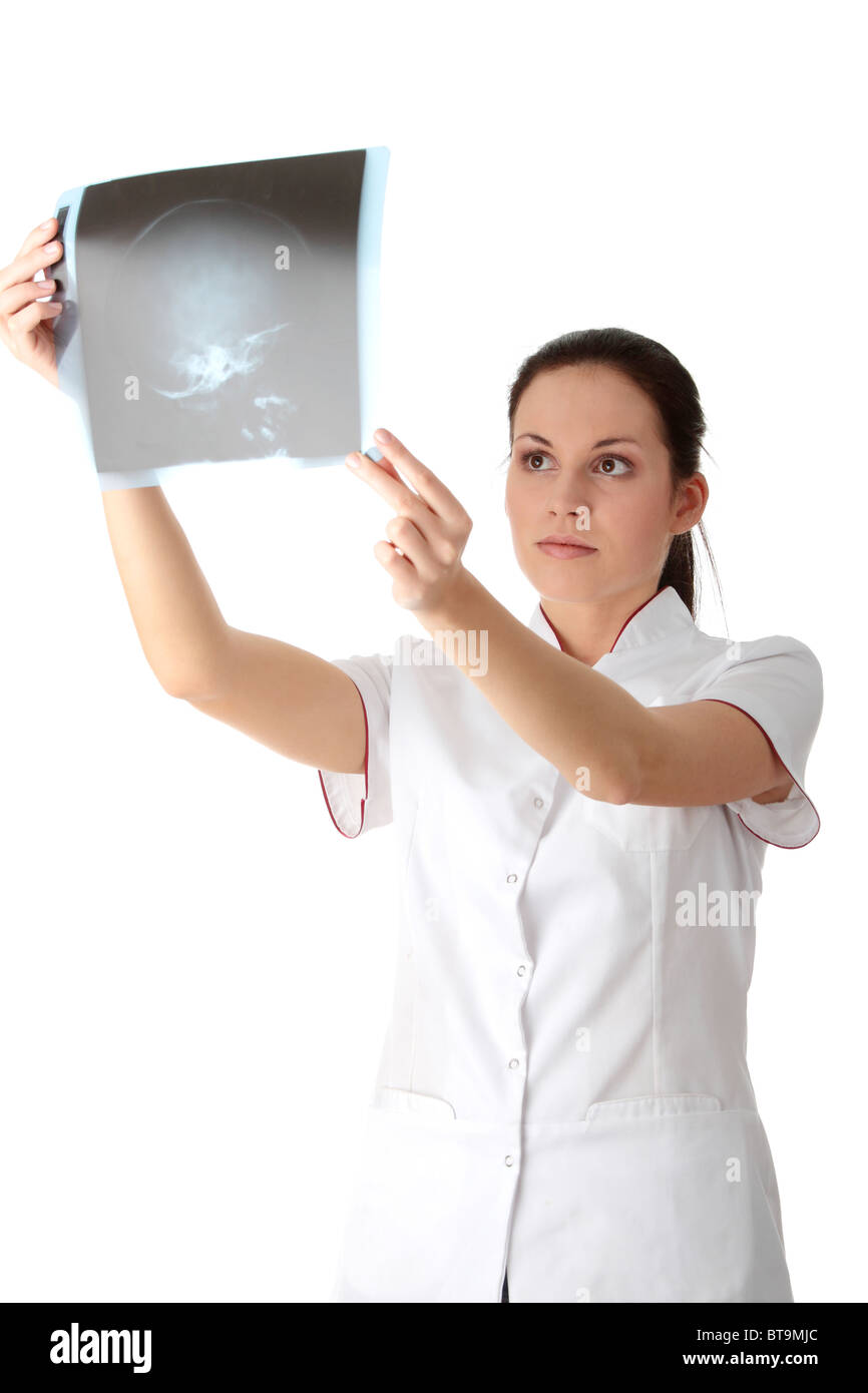 Beautiful young female doctor Cut Out Stock Images & Pictures - Alamy