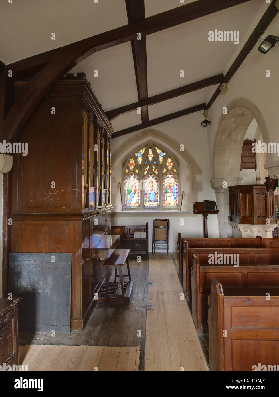 Chirton, Wiltshire, St John the Baptist, Church Interior Stock Photo ...