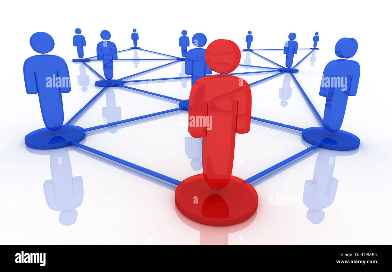 Abstract group people (done in 3d, white background Stock Photo - Alamy