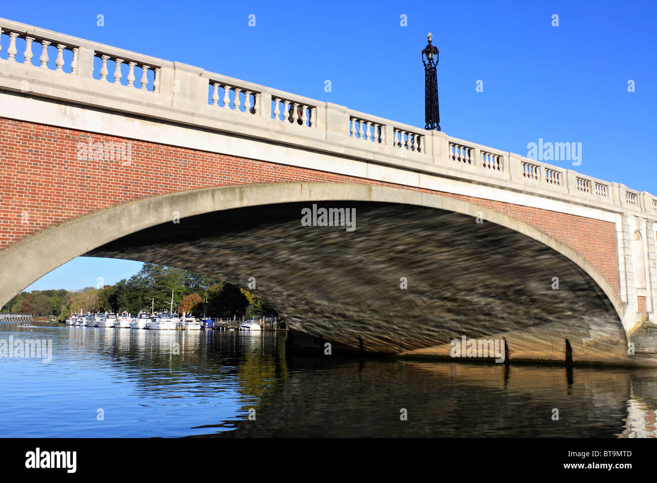 Hampton Court Bridge over the River Thames at Molesey, designed by W. P ...