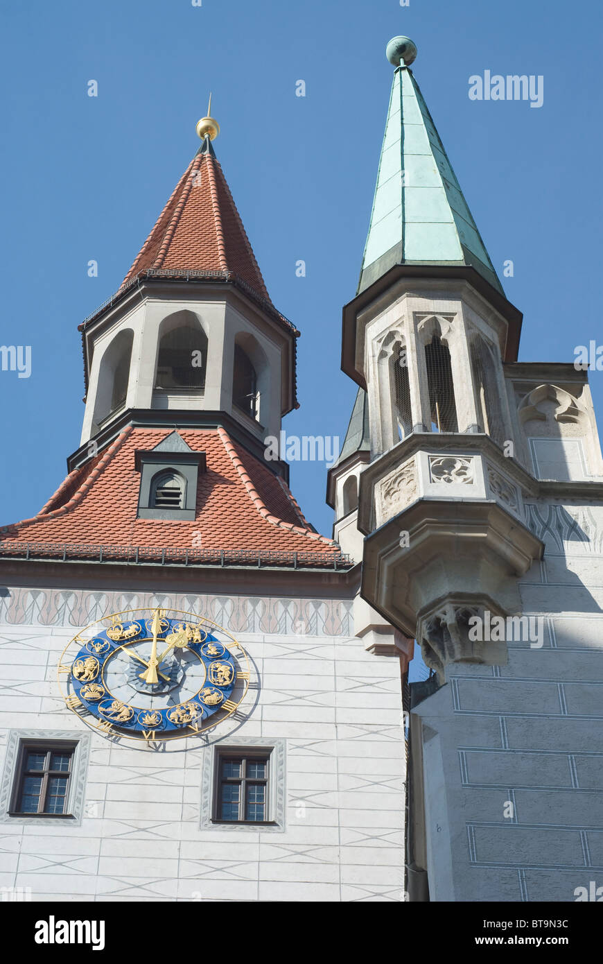 Munich Old City Hall as Example of Bavarian Gothic Style Stock Photo ...