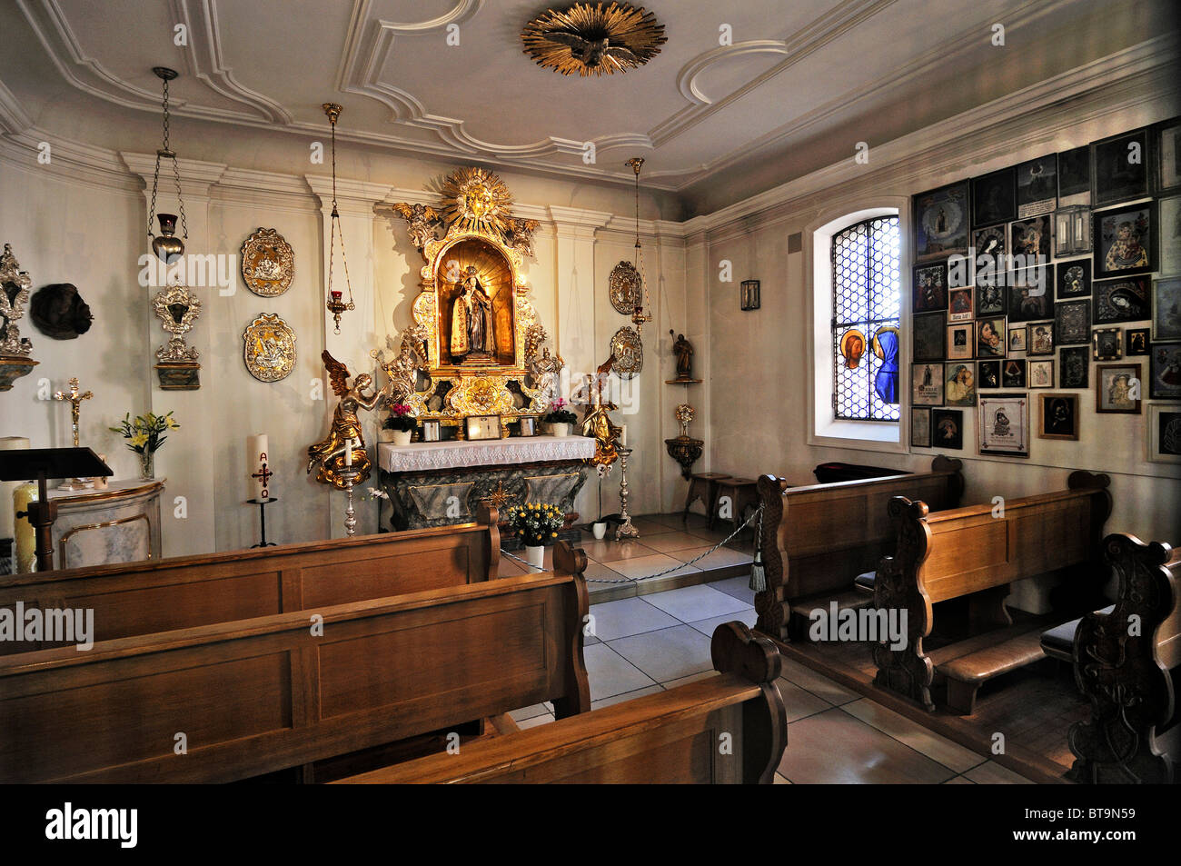 Side altar, Mariahilf Church, Au district, Munich, Bavaria, Germany ...