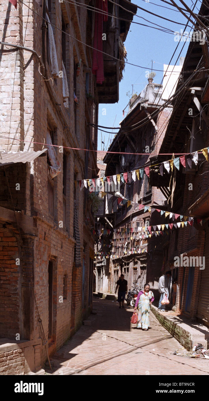 Bhaktapur street, Nepal Stock Photo - Alamy