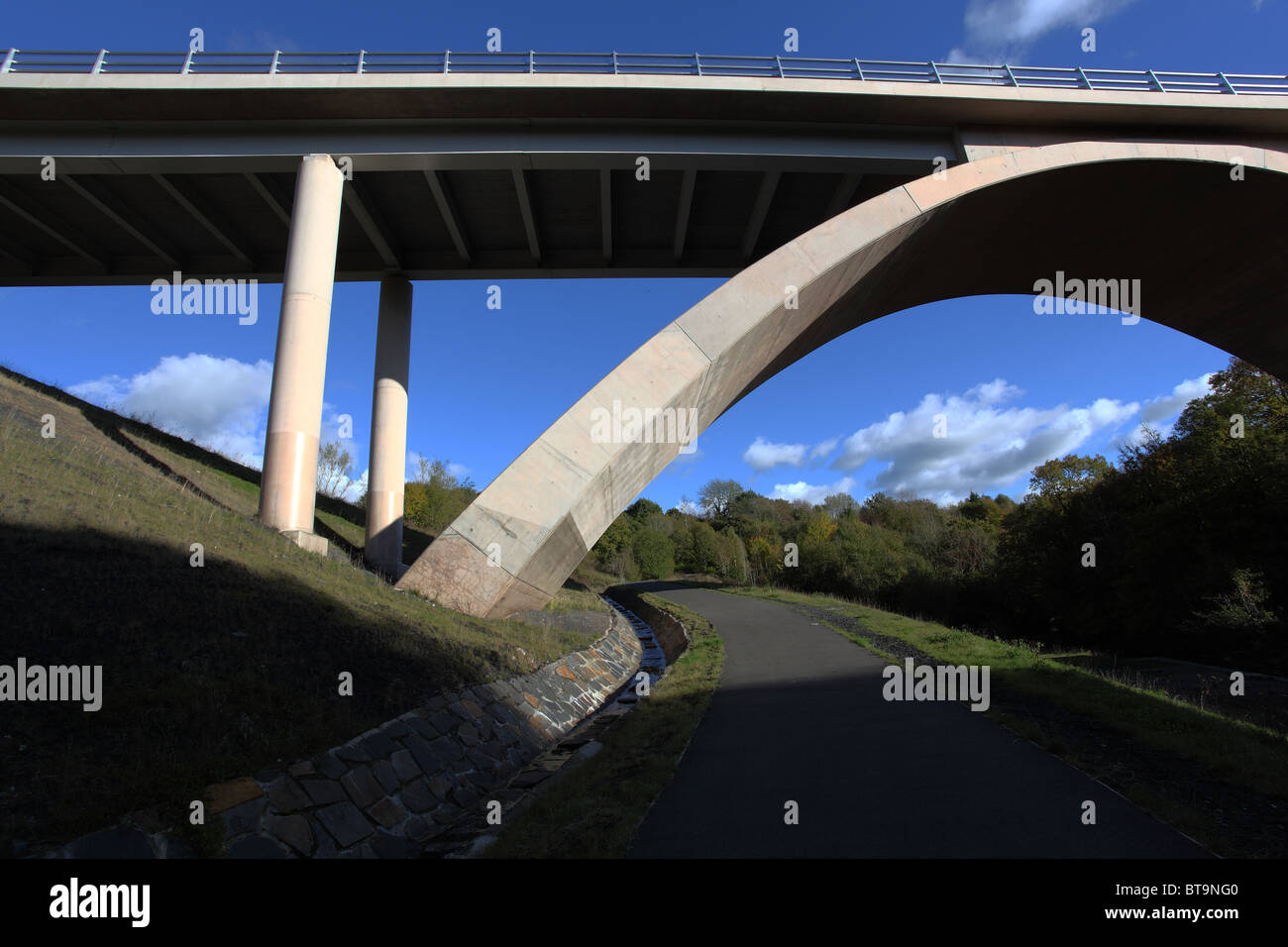 concrete arch of road bridge Stock Photo - Alamy