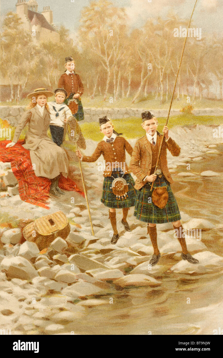 The younger children of King George V and Queen Mary at Balmoral in ...