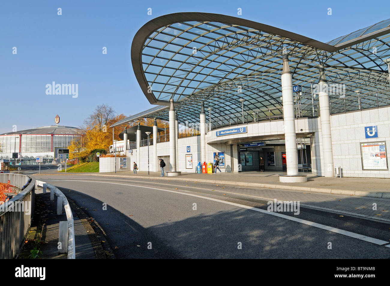 Subway station, Westfalenhalle venue, Westfalenhallen, Dortmund, North ...