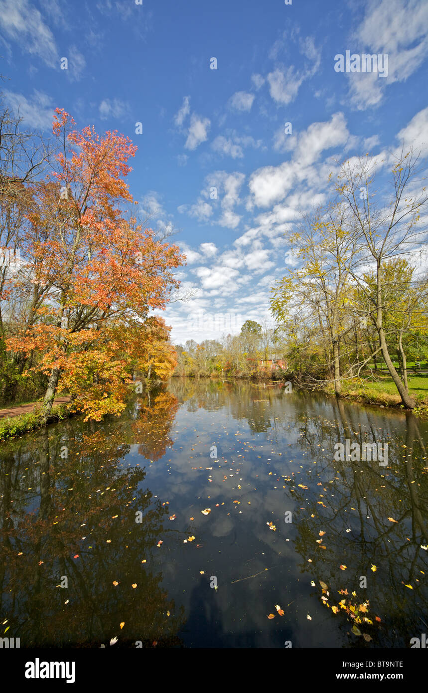 Leaf fall on canal towpath hi-res stock photography and images - Alamy