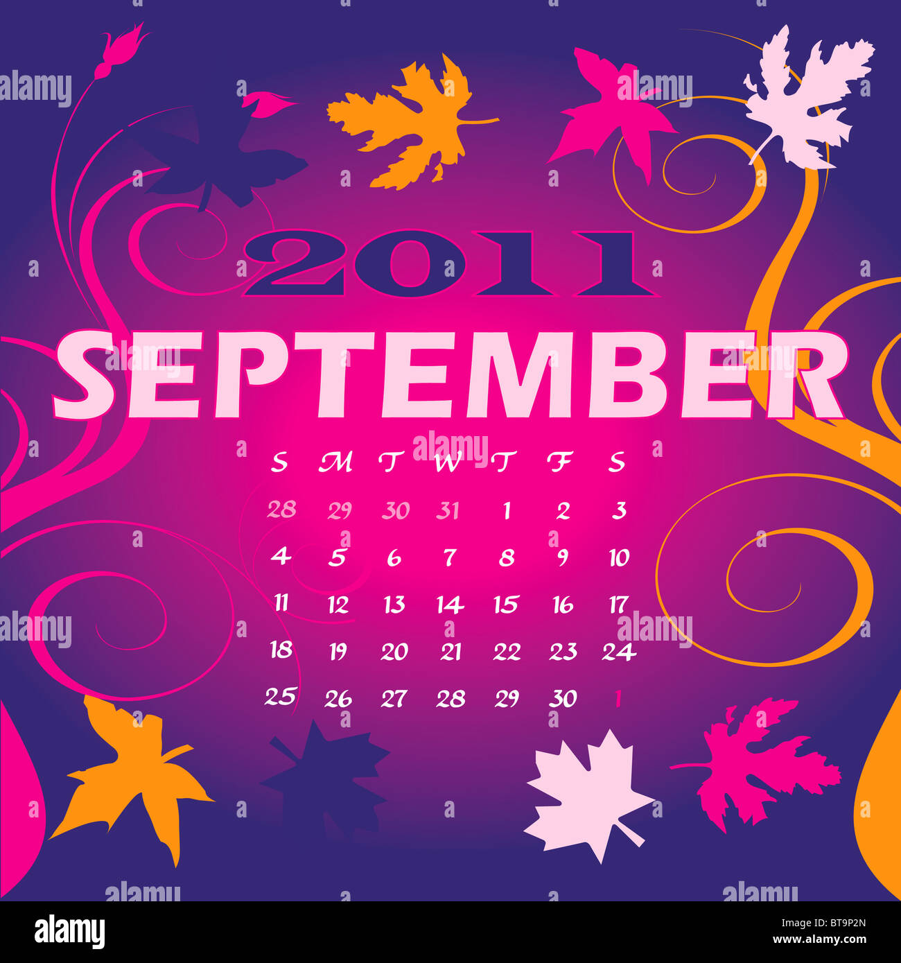 Calendar leaf september hi-res stock photography and images - Alamy