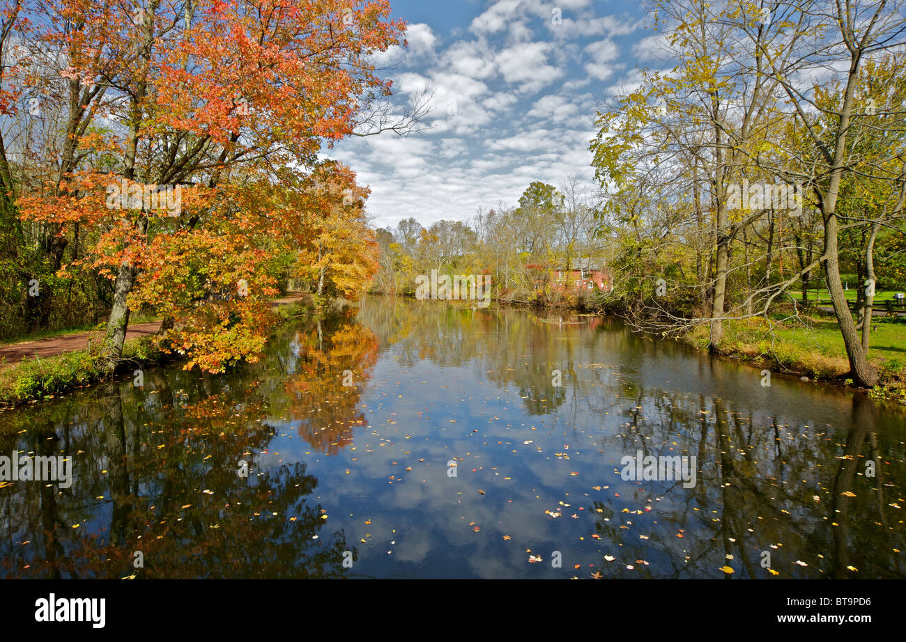 Autumn Colors on the Delaware and Raritan Canal (D&R Canal Stock Photo ...