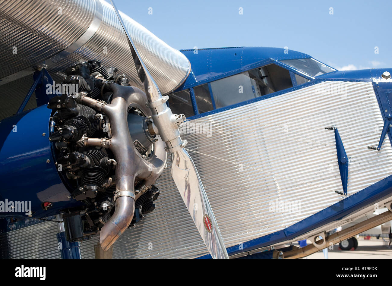 Starboard wing engine and cockpit of Greg Herrick's restored 1927 Ford ...