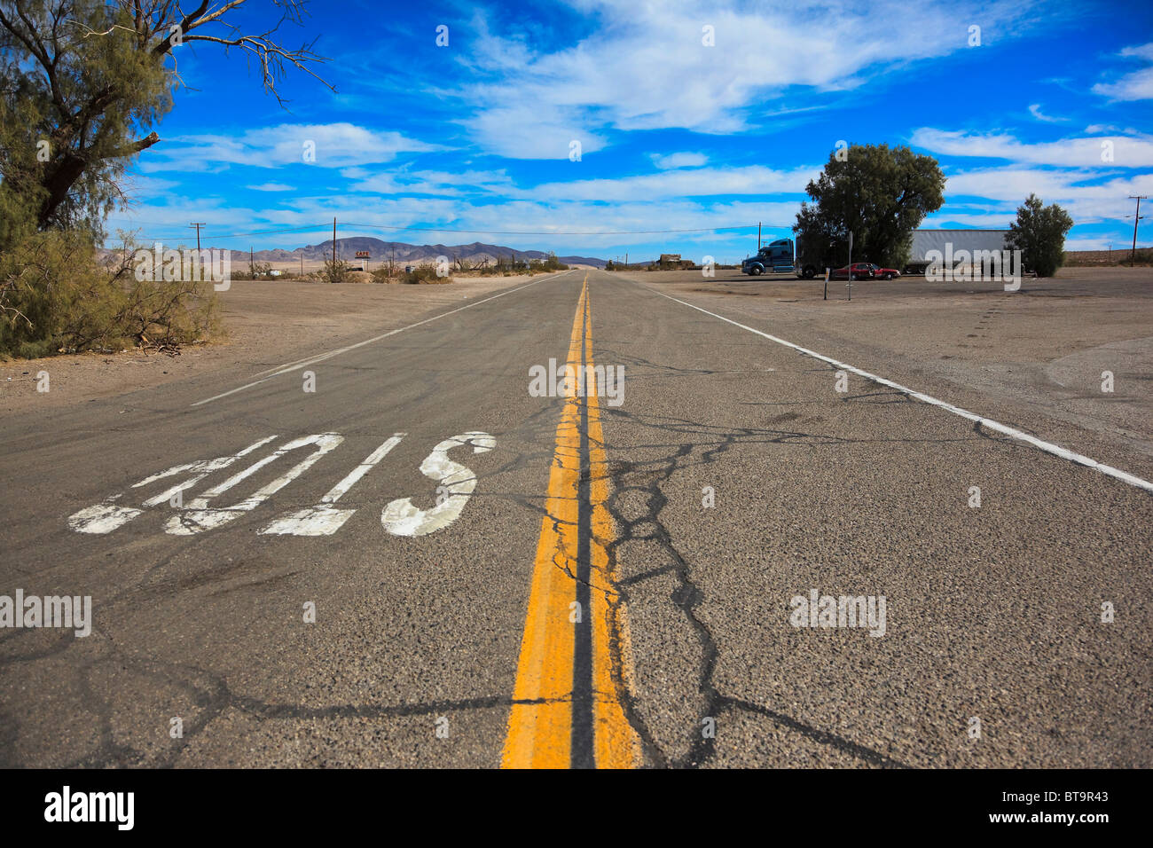 The historic Route 66, Ludlow, California, USA, North America Stock ...