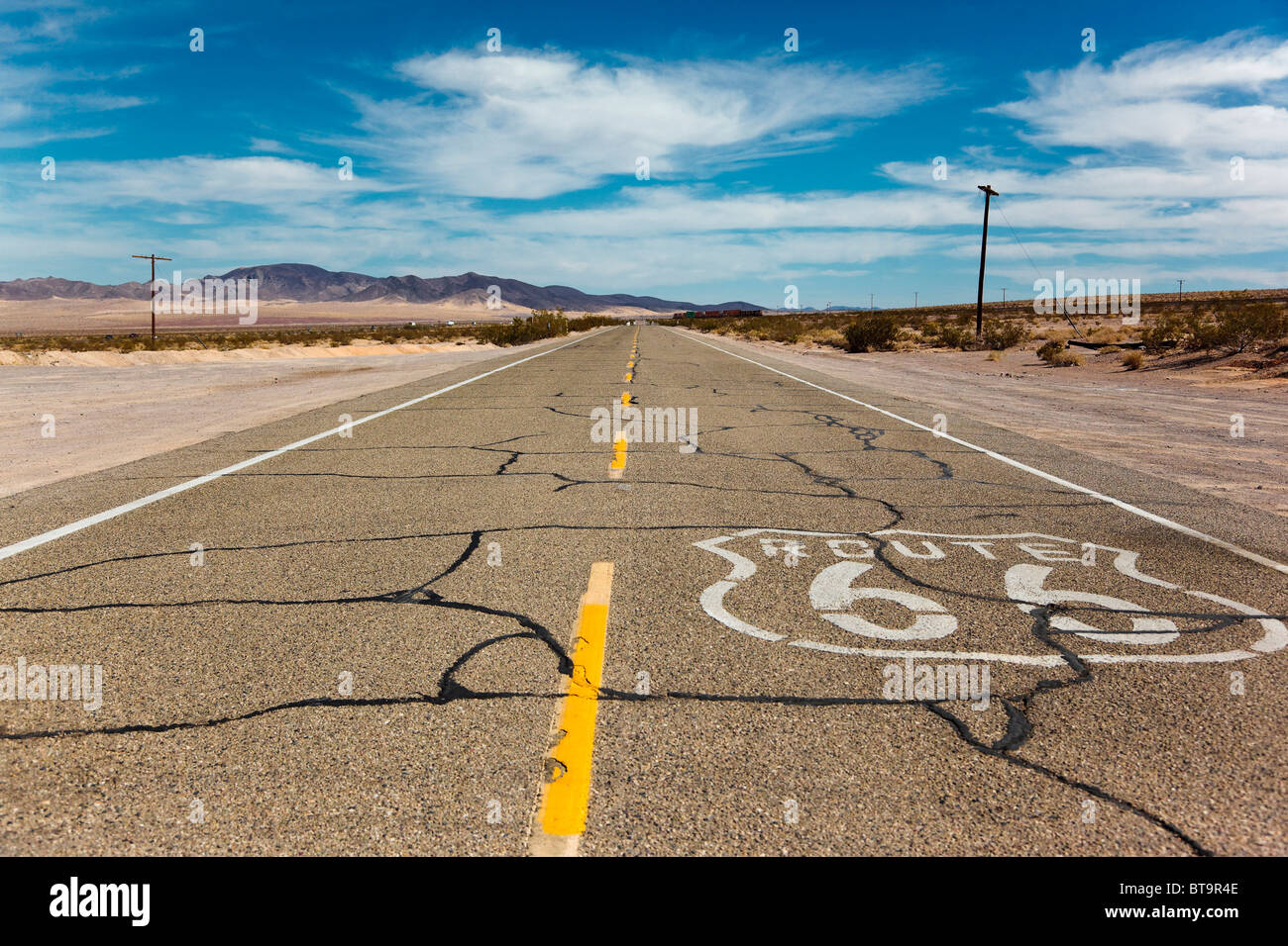 The historic Route 66, Ludlow, California, USA, North America Stock ...