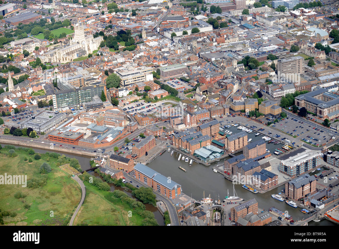 Aerial View River Gloucester Uk High Resolution Stock Photography and ...
