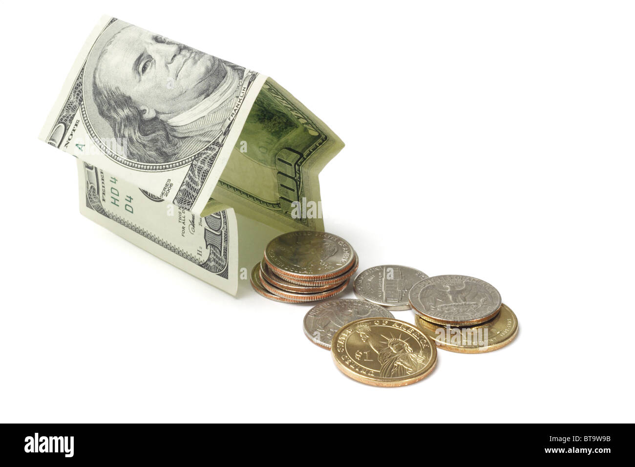 Us coins dollar note hi-res stock photography and images - Alamy