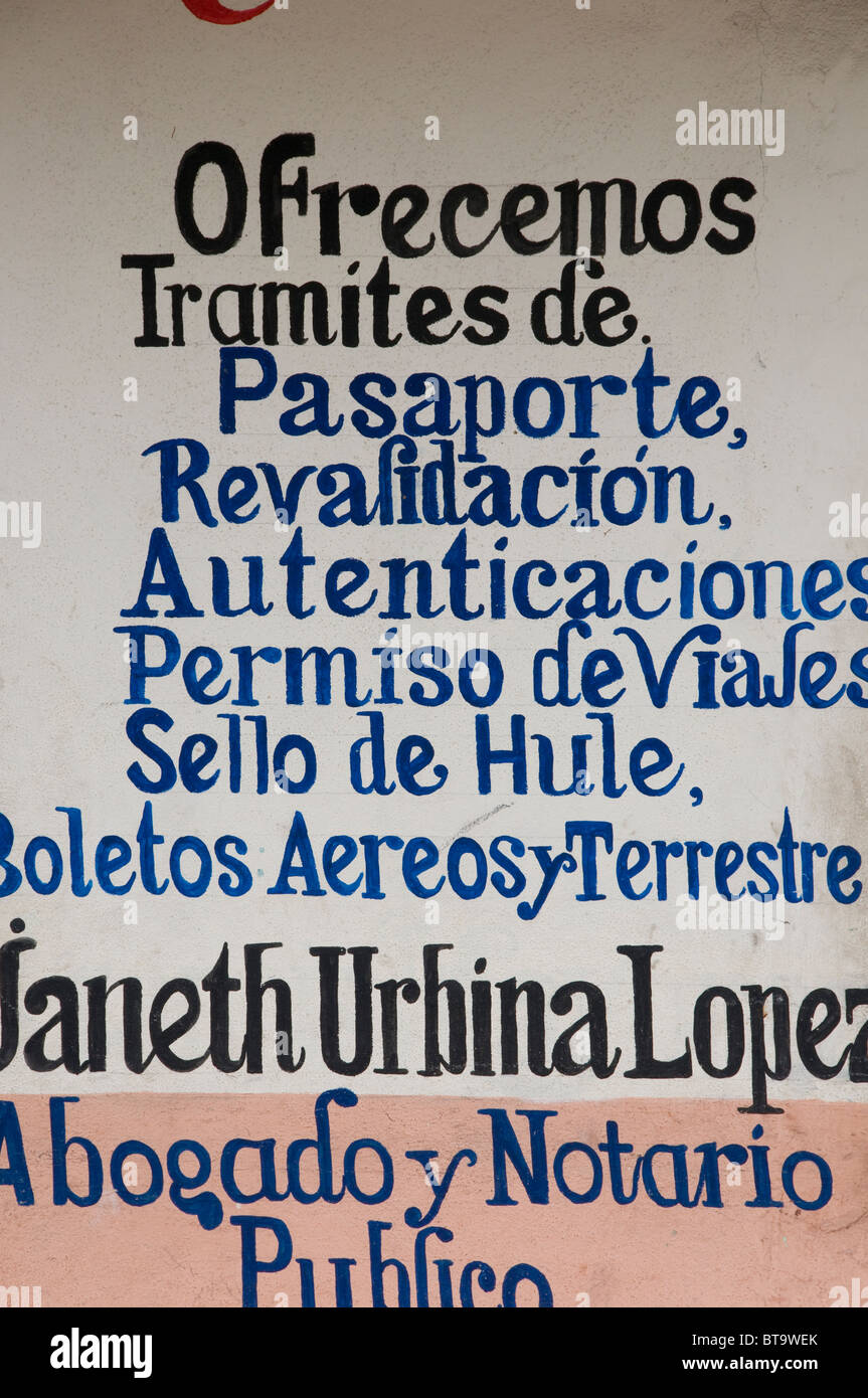 Spanish language ads Leon Nicaragua Stock Photo - Alamy