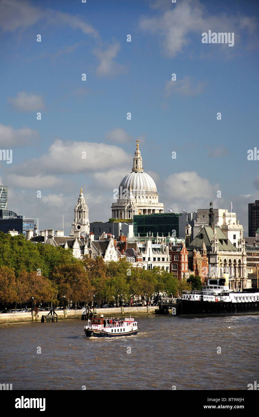 City of London and River Thames from Waterloo Bridge, Waterloo, Greater ...