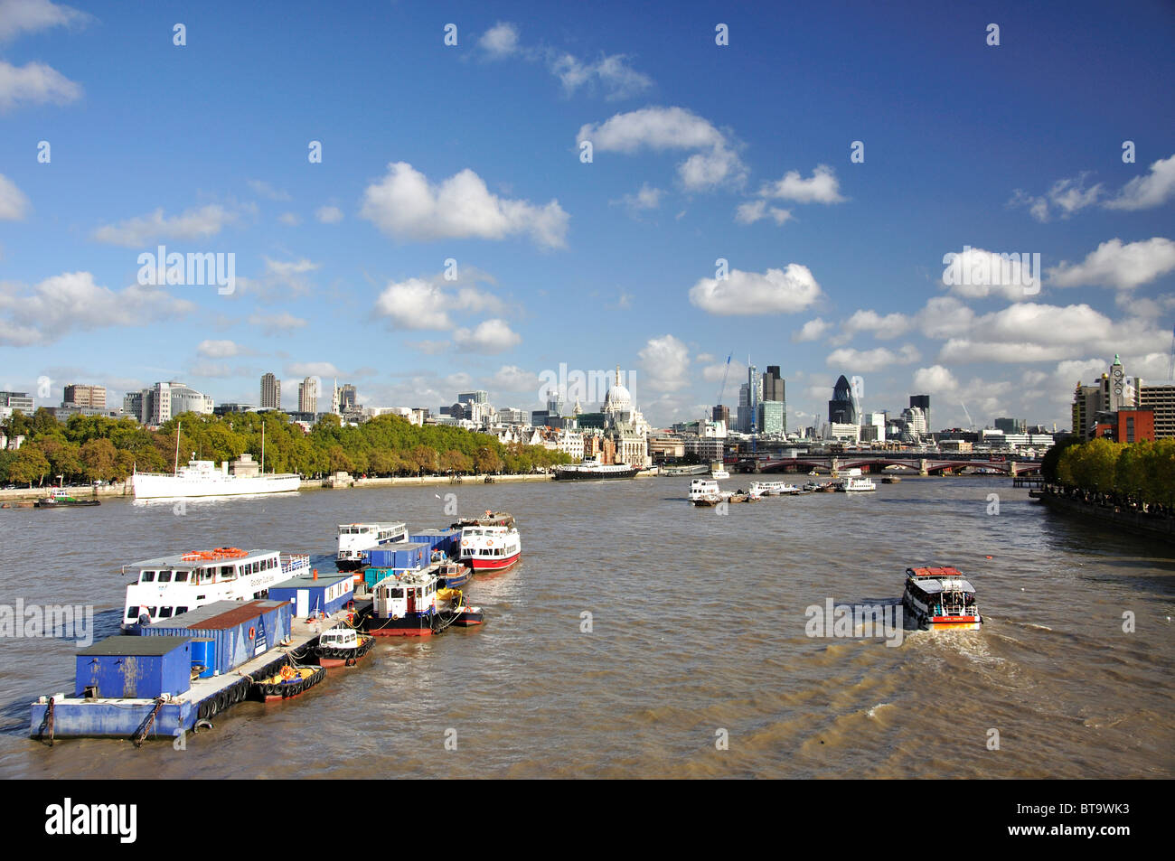 City of London and River Thames from Waterloo Bridge, Waterloo, Greater ...