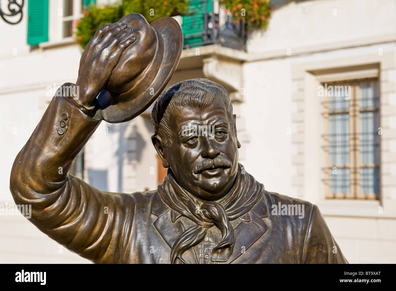 Statue of Peppone, Brescello (RE Stock Photo - Alamy