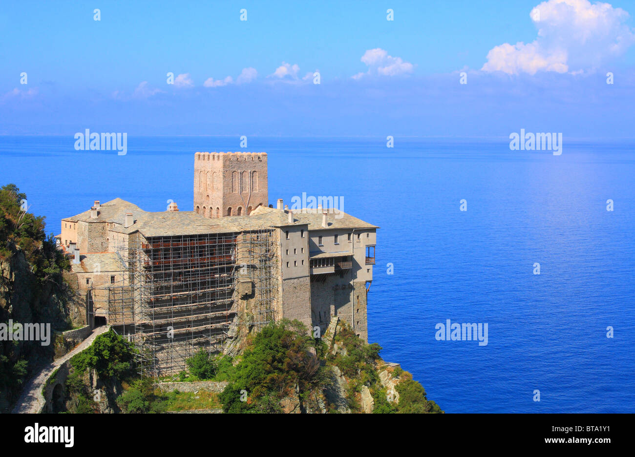 Dionisiou Monastery on Mount Athos Stock Photo - Alamy