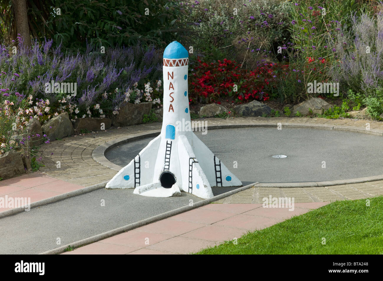 ilfracombe seaside resort in north devon - nasa rocket ship hole on the ...