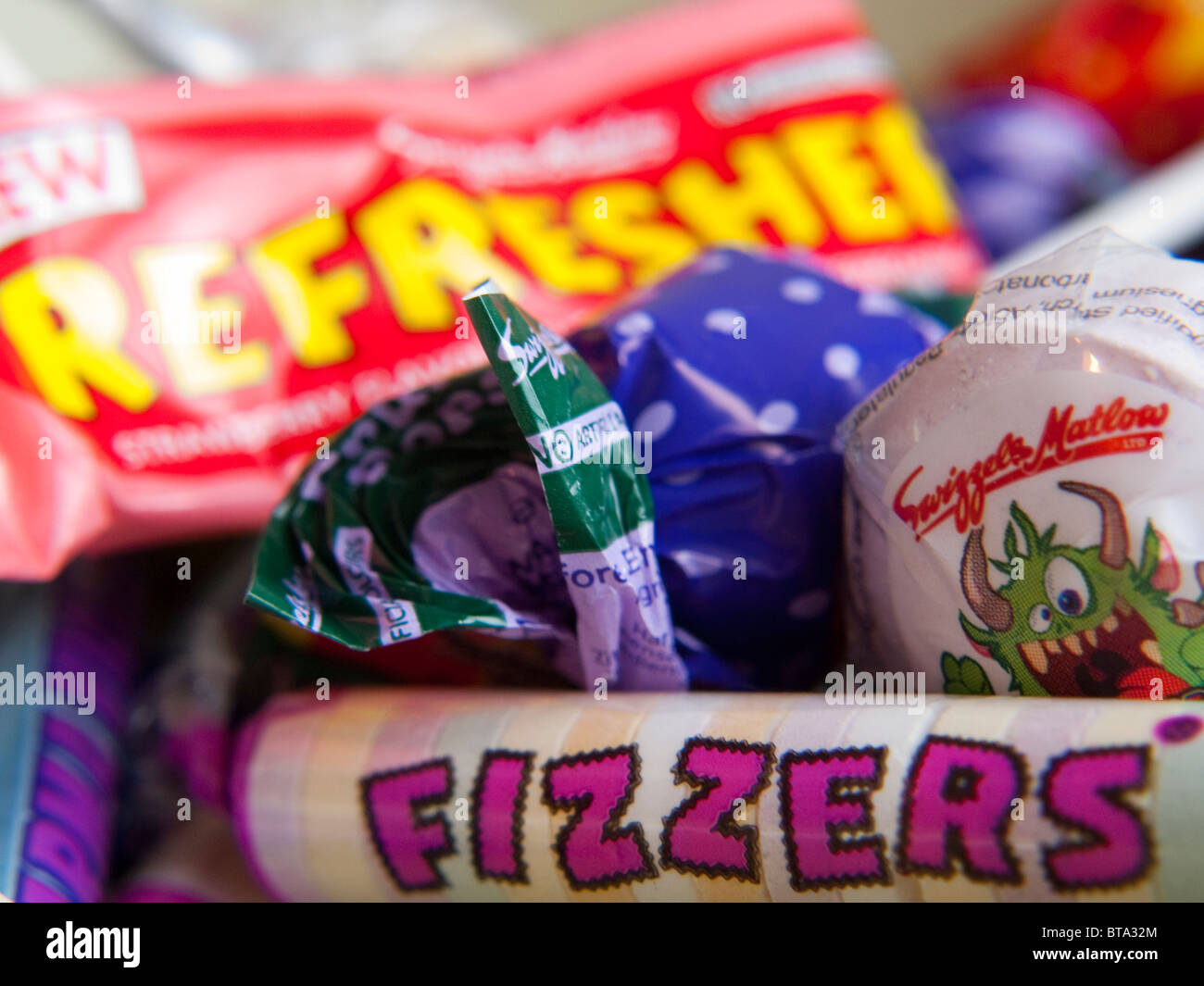 Close up of children's sweets / candy Stock Photo - Alamy