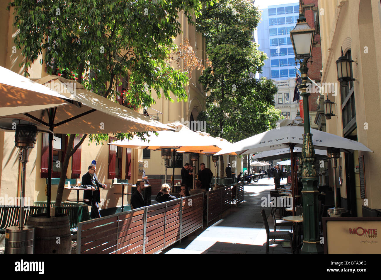 Outdoor bars and cafes in Block Place behind the Block Arcade, CBD ...
