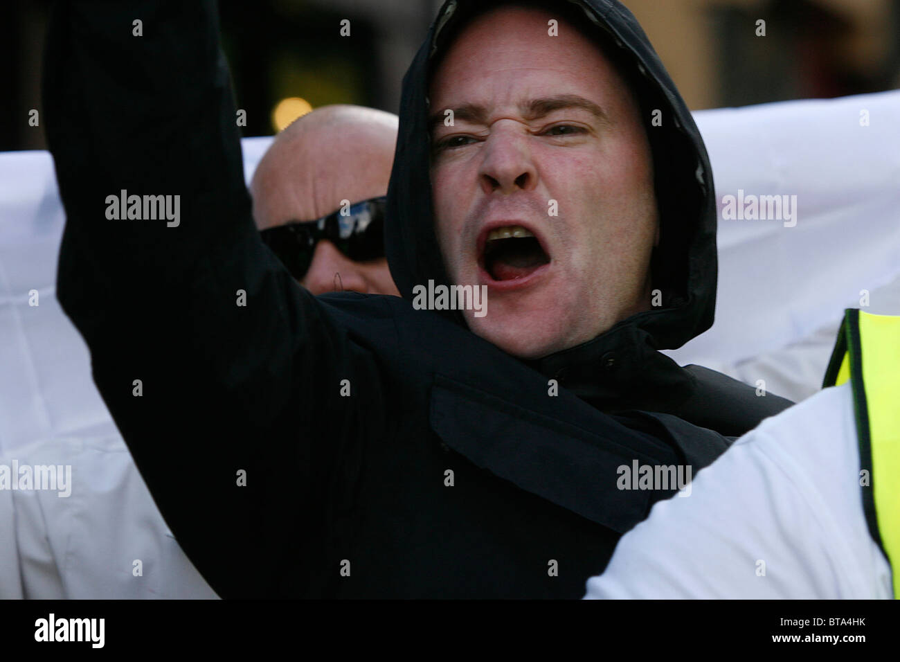 Rabbi Shifren joins EDL rally in London Stock Photo - Alamy