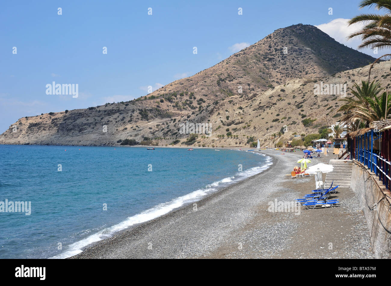 The shingle beach at Mirtos in southern Crete, Greece Stock Photo - Alamy