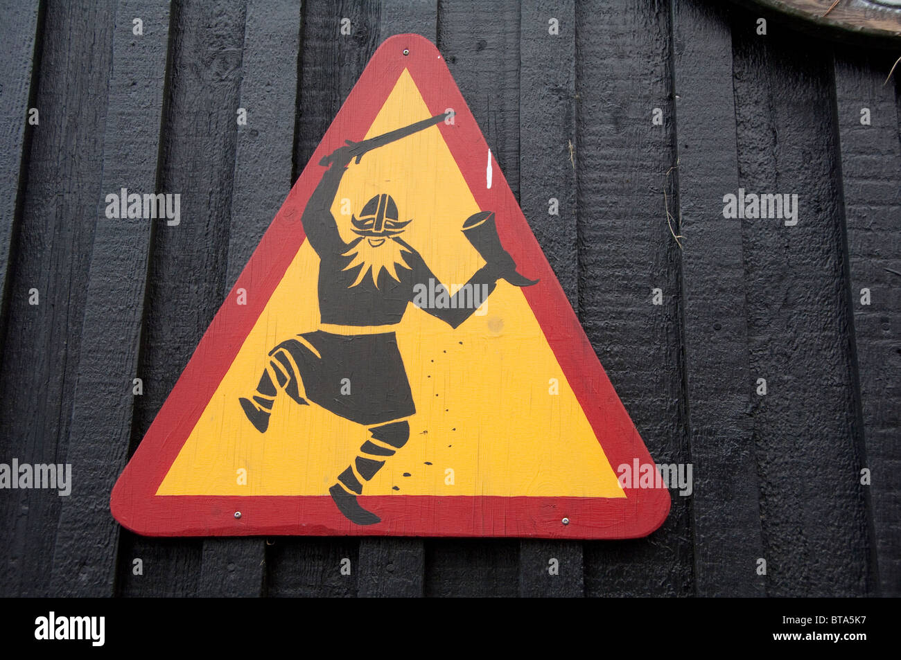 Iceland, Reykjanes, Hafnarfjordur, Viking Village. Yield to Vikings ...
