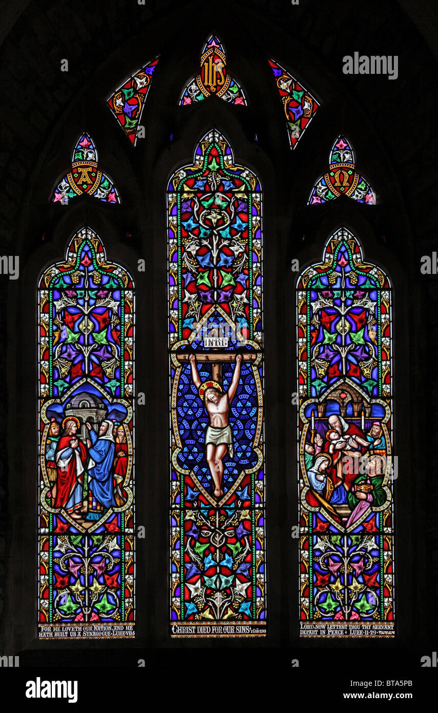 A Stained Glass Window depicting Scenes from the Passion and The ...