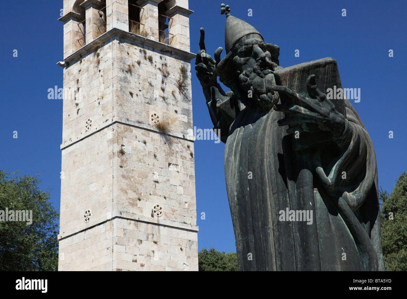 Gregorius of Nin statue, Split Croatia Stock Photo - Alamy