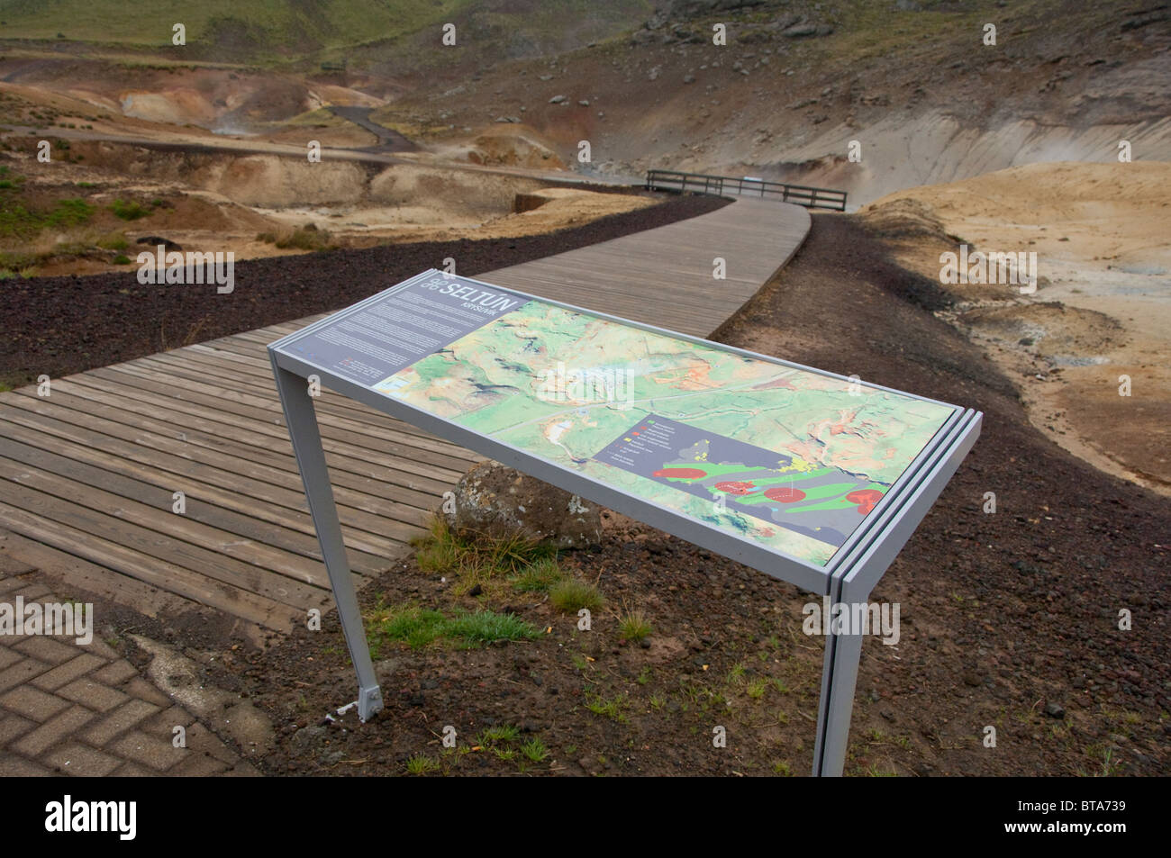 Iceland, Reykjanes Peninsula, Krysuvik Seltun. Important high ...