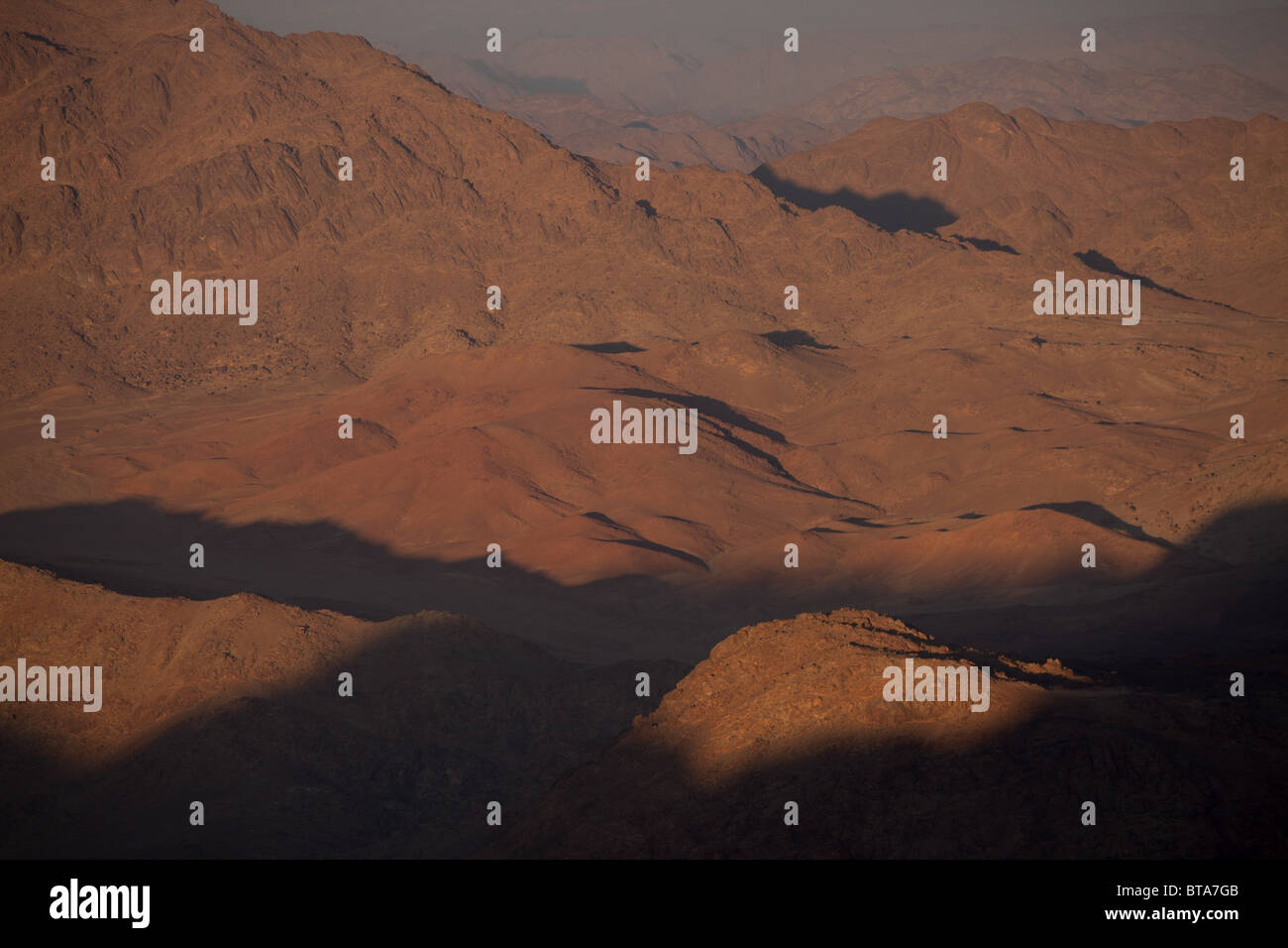 Landscape around Djebel Musa or Mount Sinai near Saint Katherine or El ...