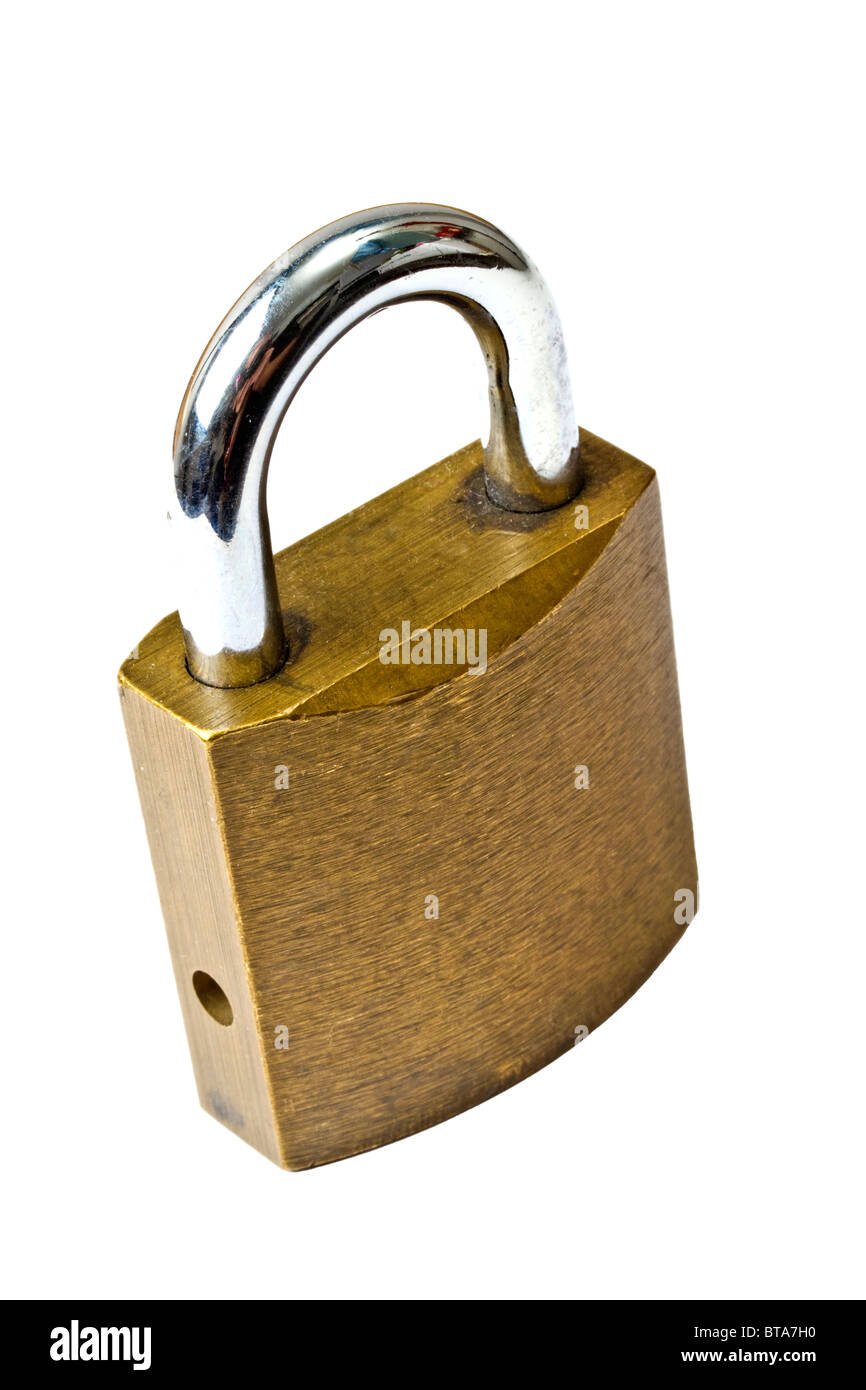 Padlock isolated on white background Stock Photo - Alamy