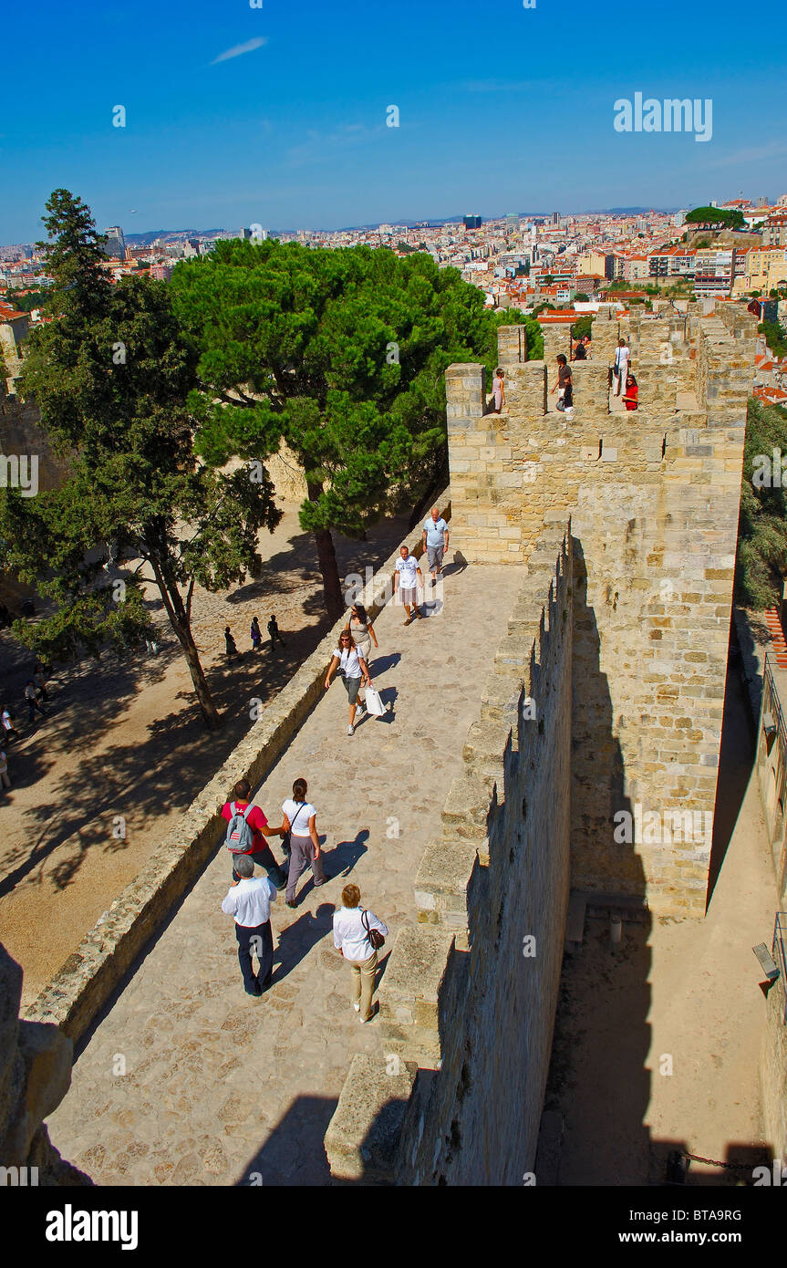 Lisbon, St. George´s Castle, Castelo de Sao Jorge, Portugal. Europe ...