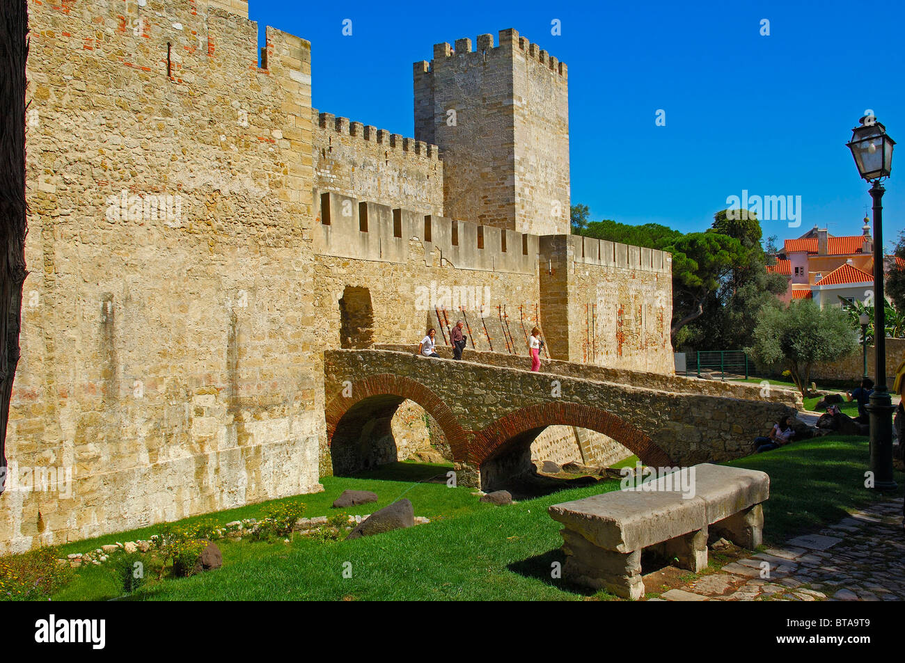 Lisbon, St. George´s Castle, Castelo de Sao Jorge, Portugal. Europe ...