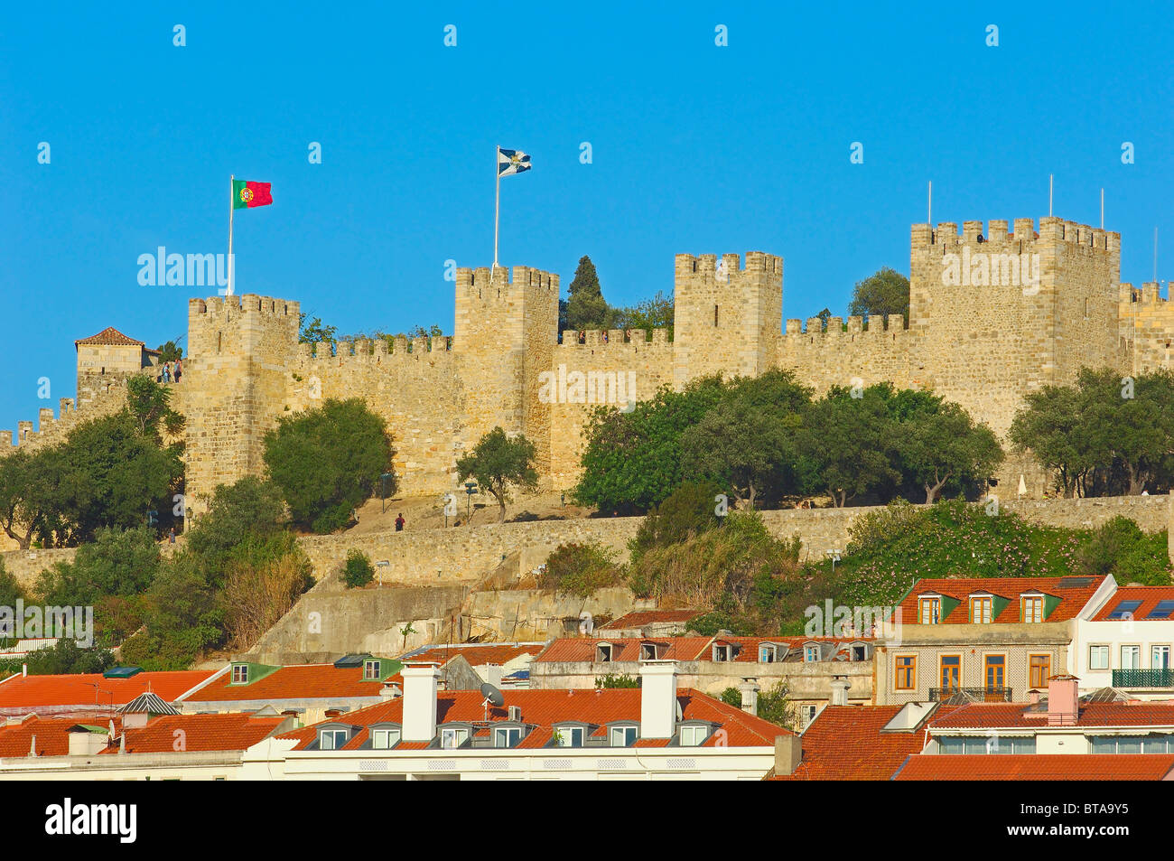 Lisbon, St. George´s Castle, Castelo de Sao Jorge, Portugal. Europe ...