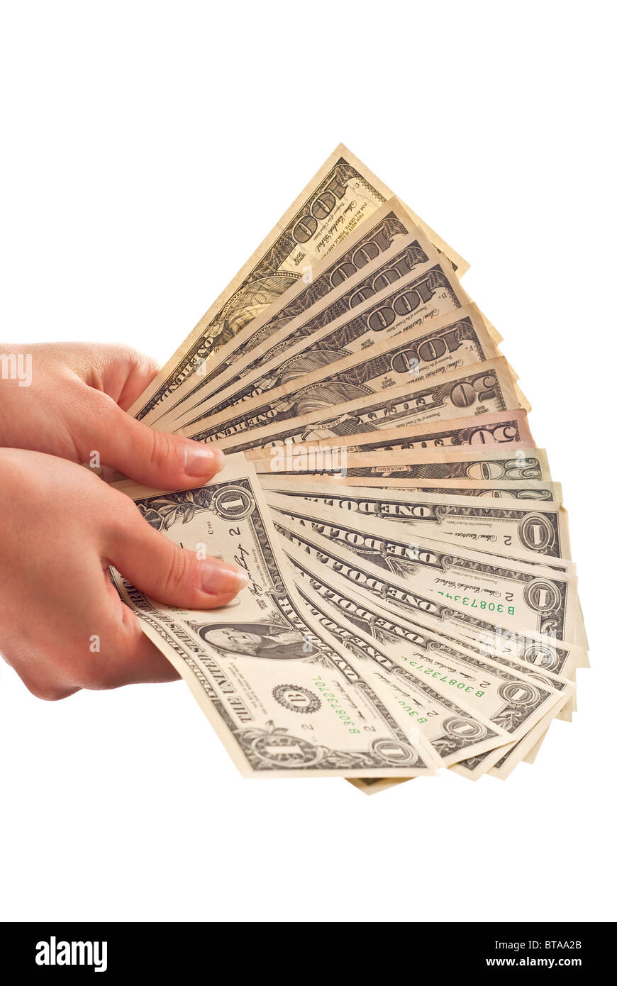 Money in hand Stock Photo - Alamy
