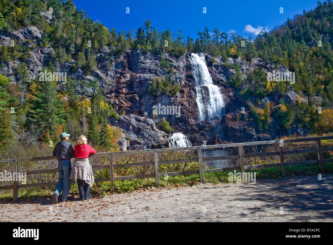 Bridal Veil Falls in the autumn at Agawa Canyon near Sault St.Marie in ...