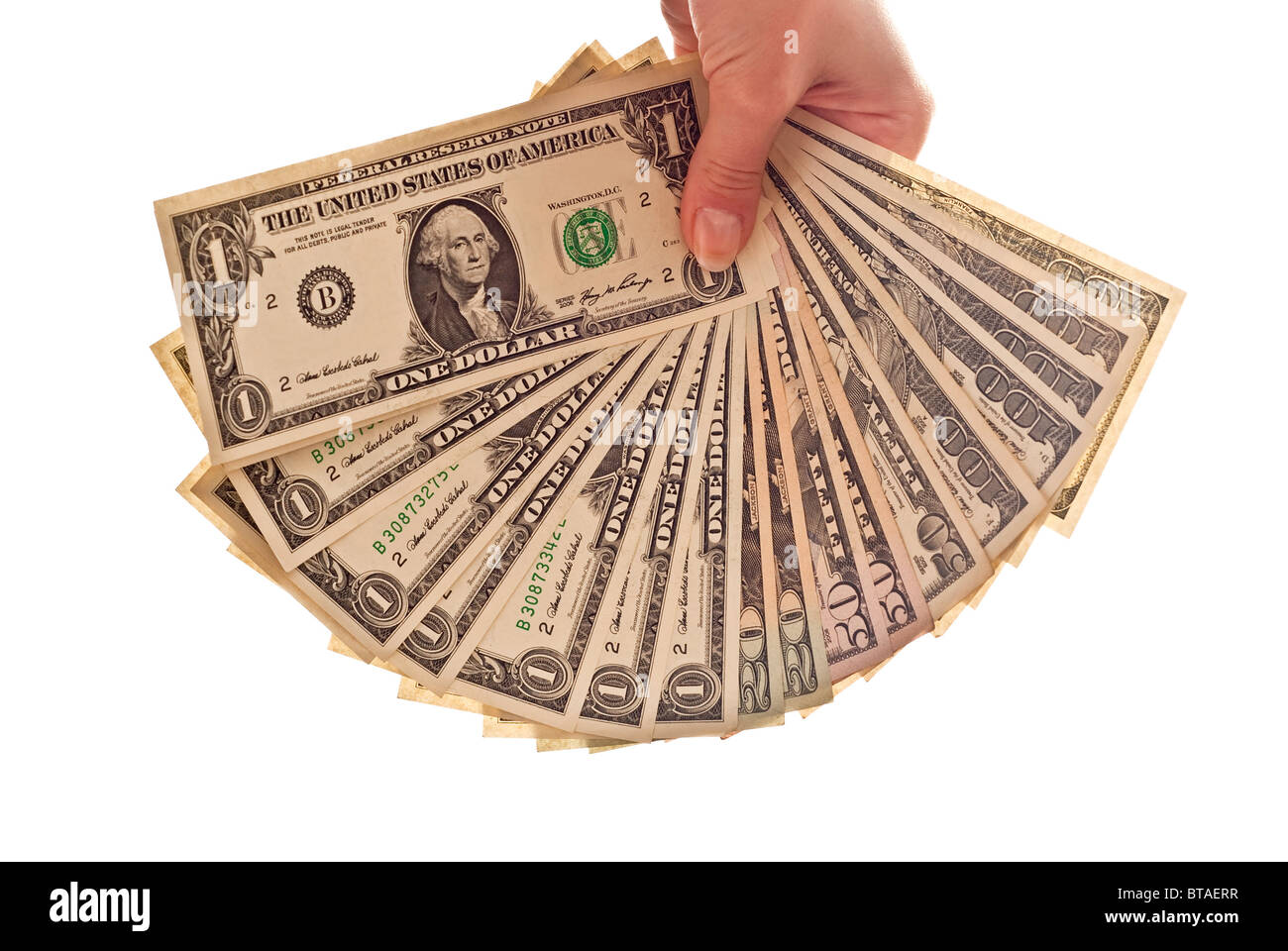 Money in hand Stock Photo - Alamy