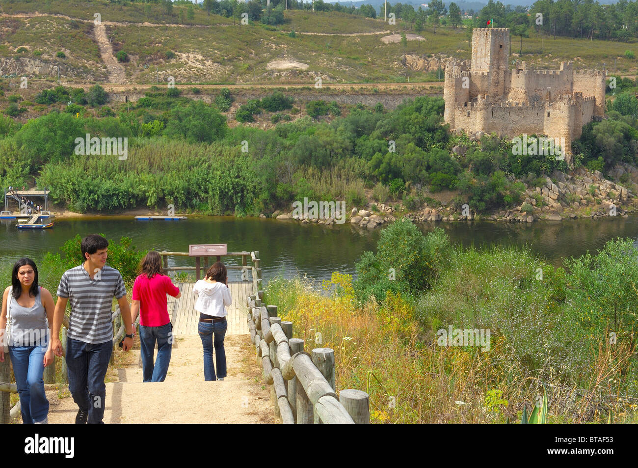 Almourol, Templar Castle and River Tejo, Ribatejo District , Near Tomar ...