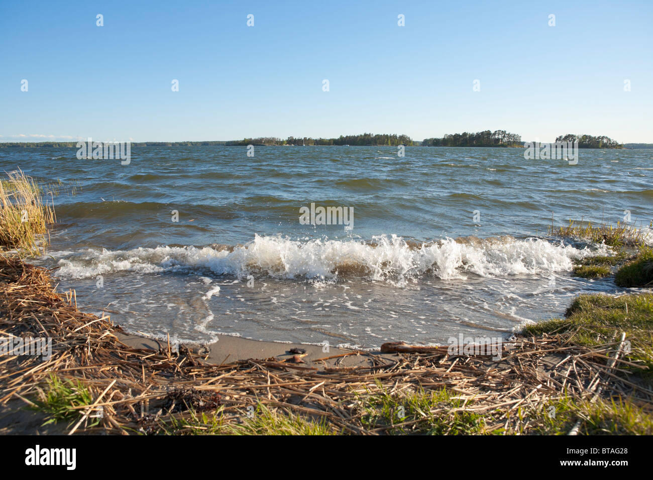 Sea strand in Finland near Helsinki Stock Photo - Alamy