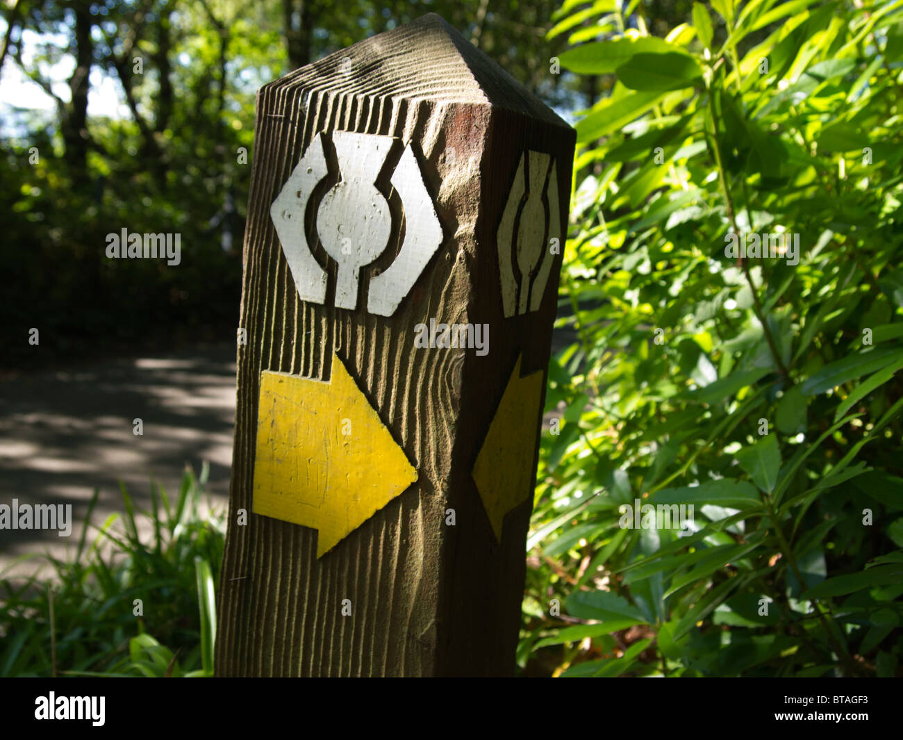 West Highland Way, Trail Marker Stock Photo - Alamy