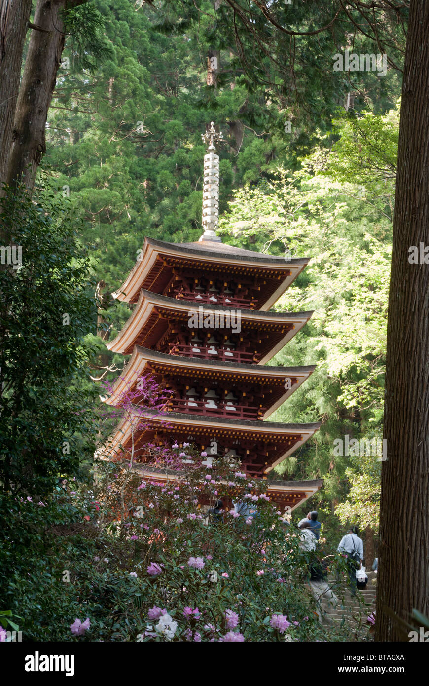The five story pagoda at Murouji temple in Japan Stock Photo - Alamy