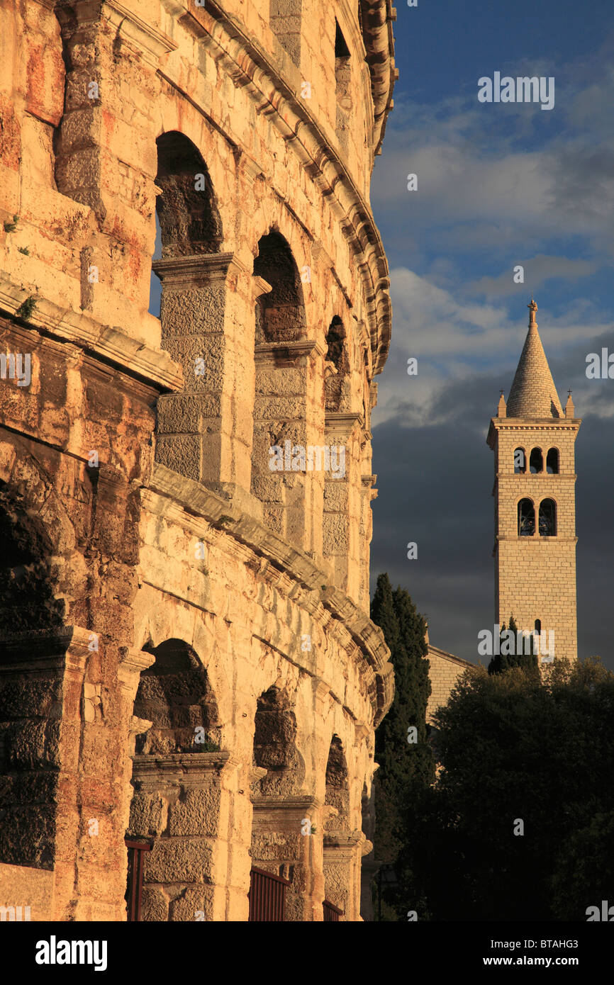 Croatia, Pula, Roman Amphitheatre, St Anthony's Church Stock Photo - Alamy
