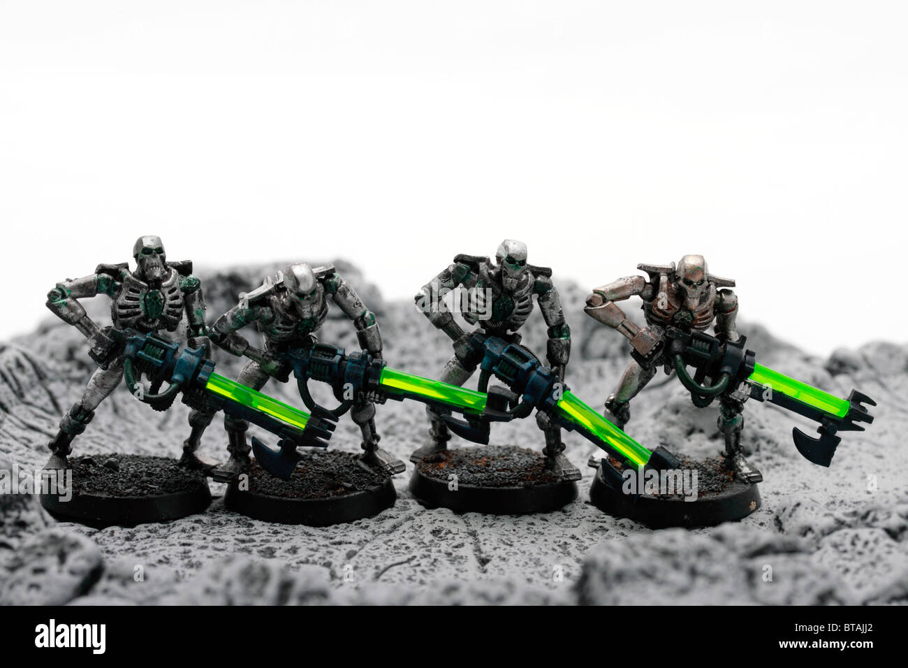 Four Necron Warriors the standard fighter of the Necron Army Stock ...