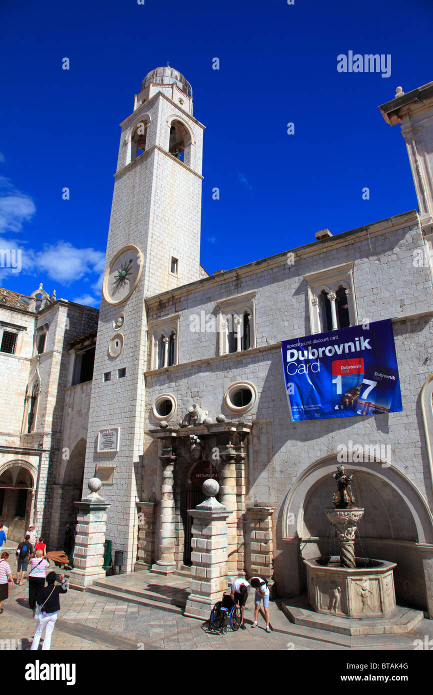 Croatia, Dubrovnik, Clock Tower Stock Photo - Alamy