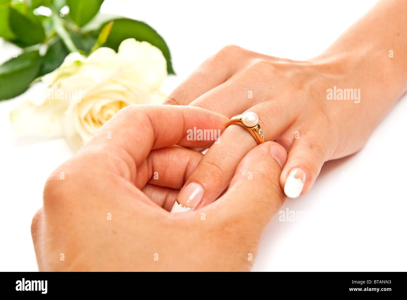 Ring and hands Stock Photo - Alamy