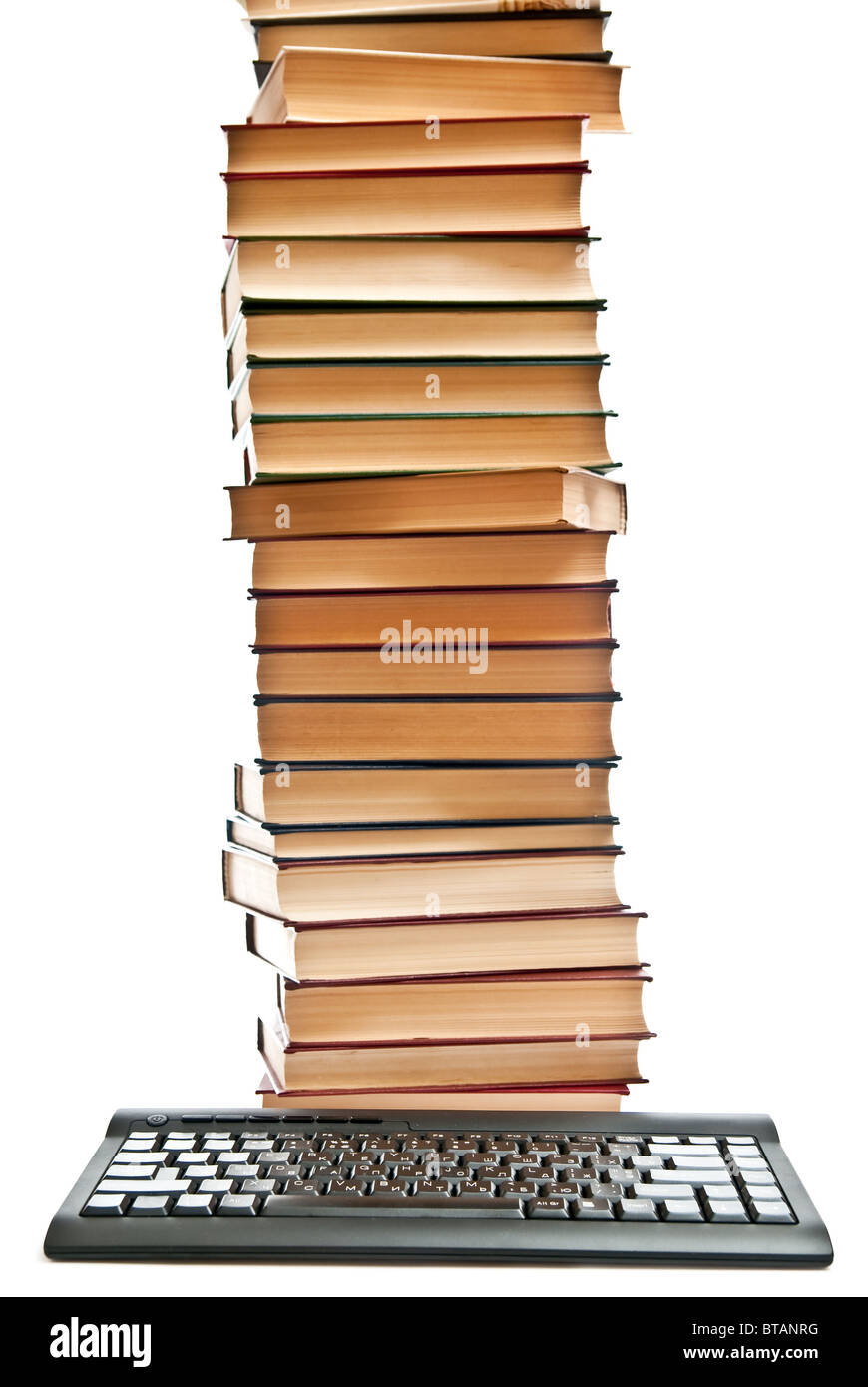 Keyboard and book Stock Photo - Alamy