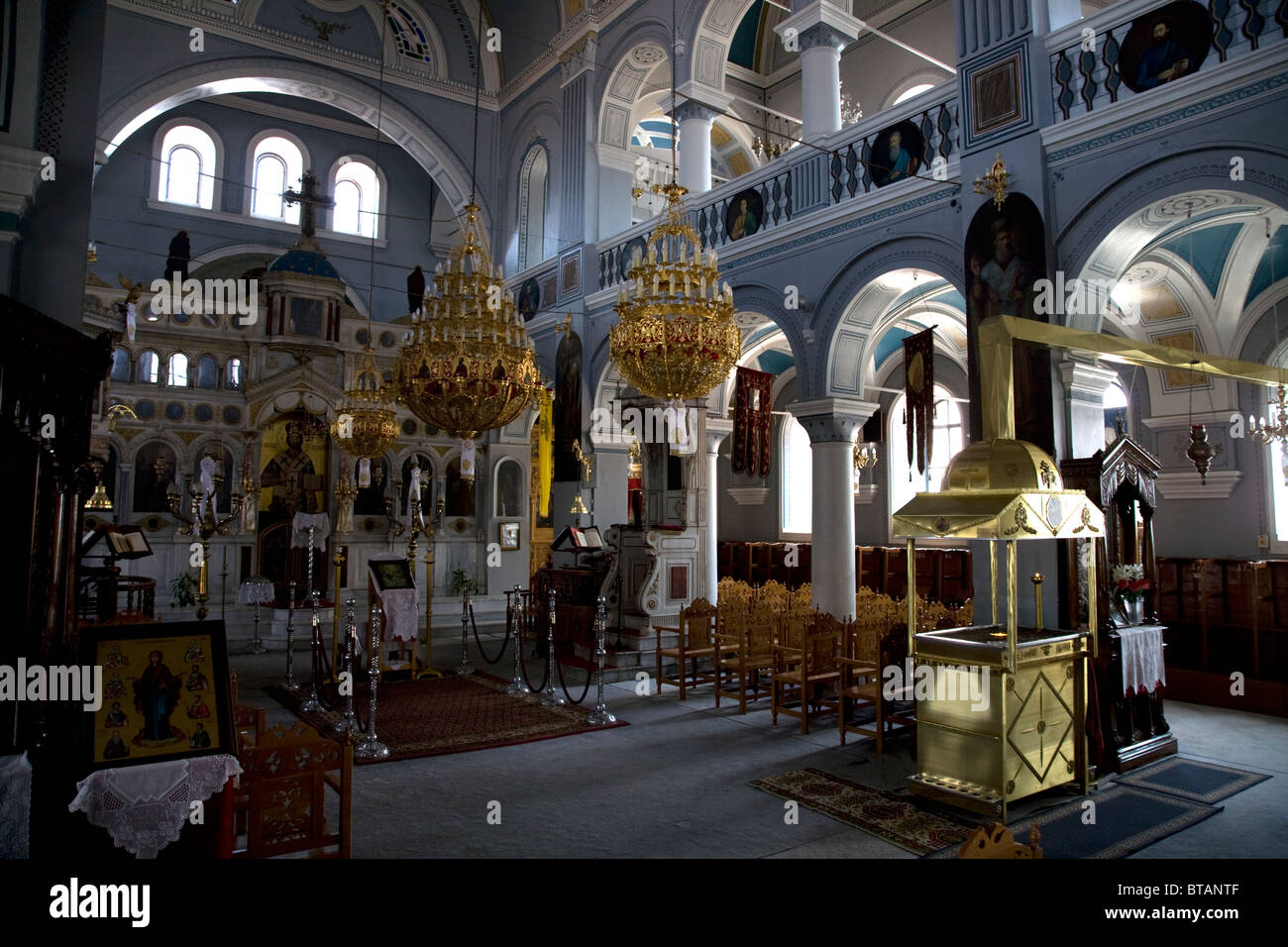 Holy Trinity Church Pagondas Samos Greece Stock Photo - Alamy